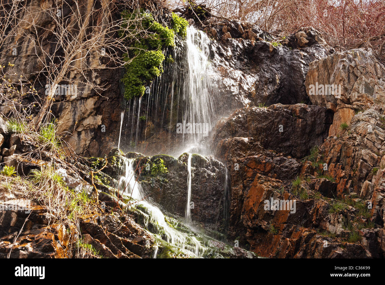 waterfall from far away Stock Photo - Alamy