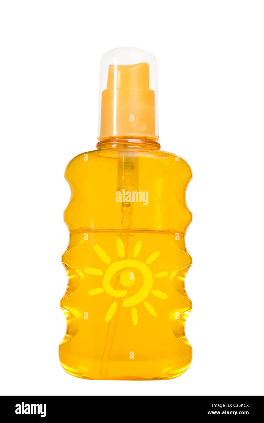 oil product, sun protection on white background Stock Photo - Alamy