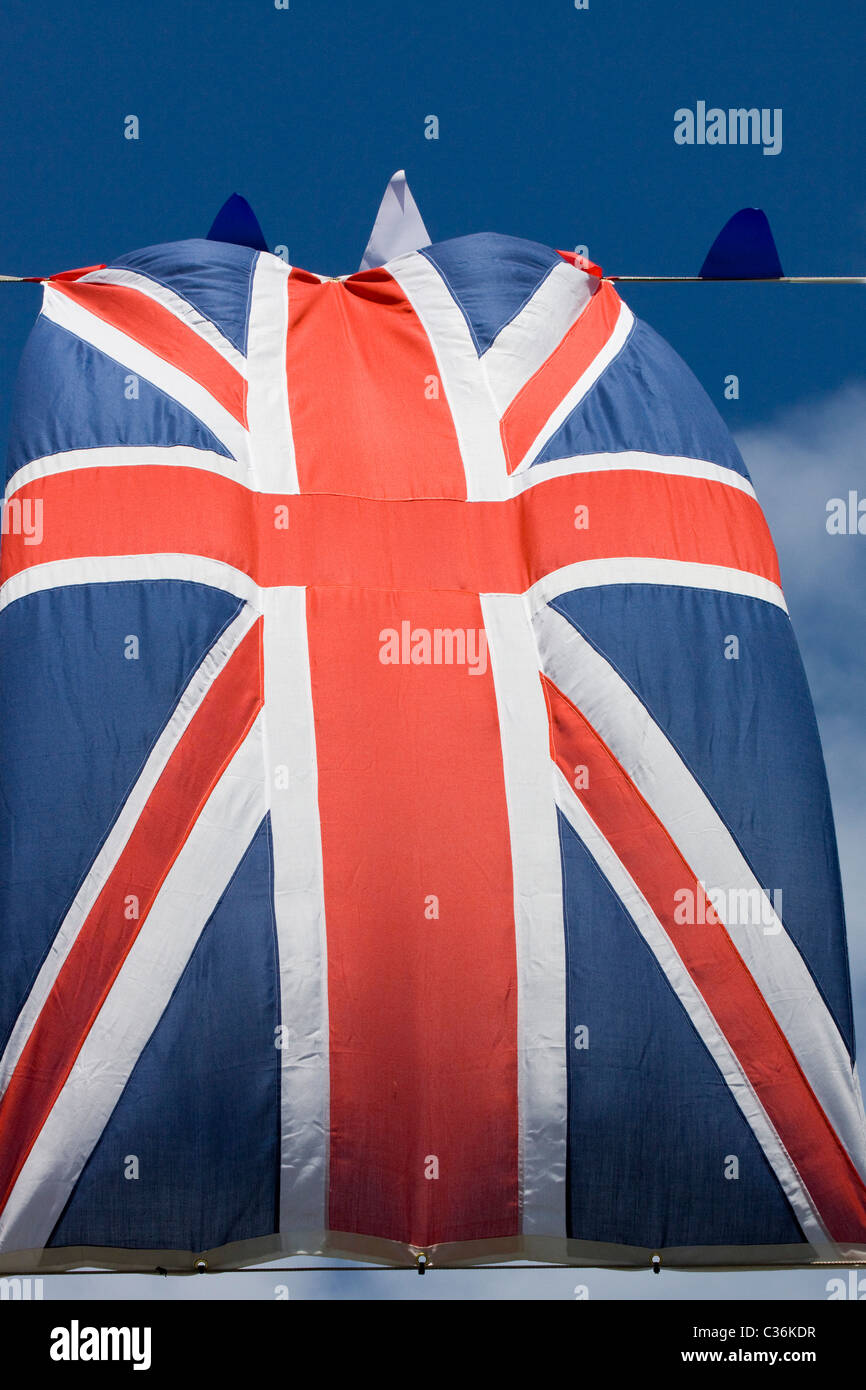 Hanging union jack bunting hi-res stock photography and images - Alamy