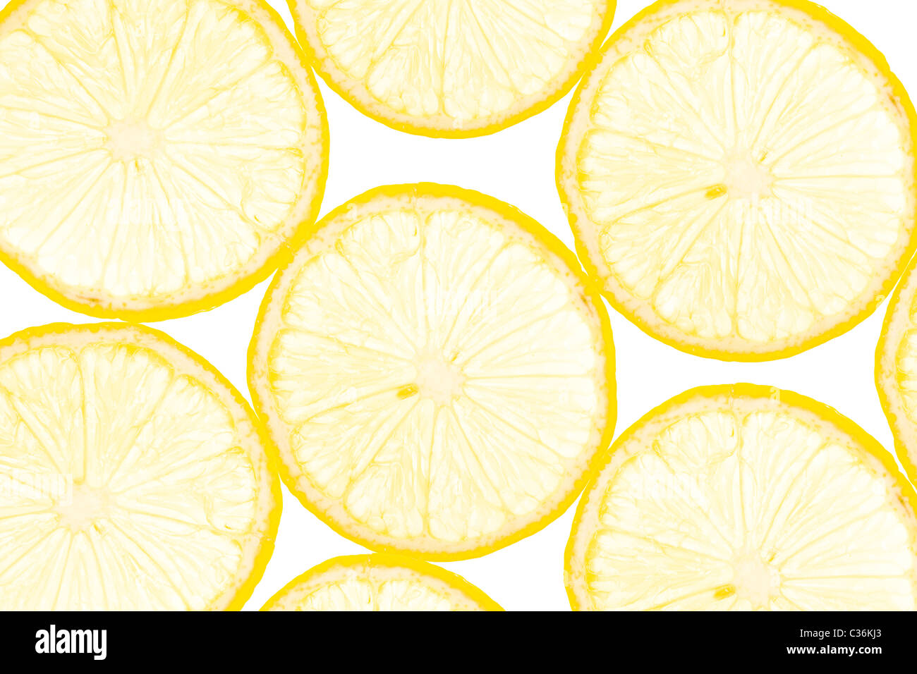 slice of fresh yellow lemon, background and organic texture Stock Photo ...