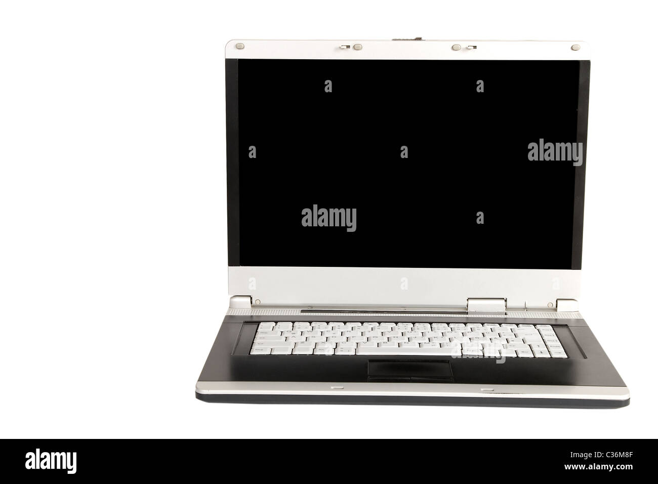 front view of open notebook on white background Stock Photo - Alamy