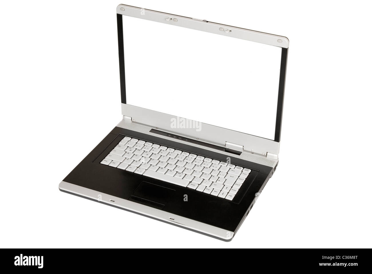 front view of open notebook on white background Stock Photo - Alamy