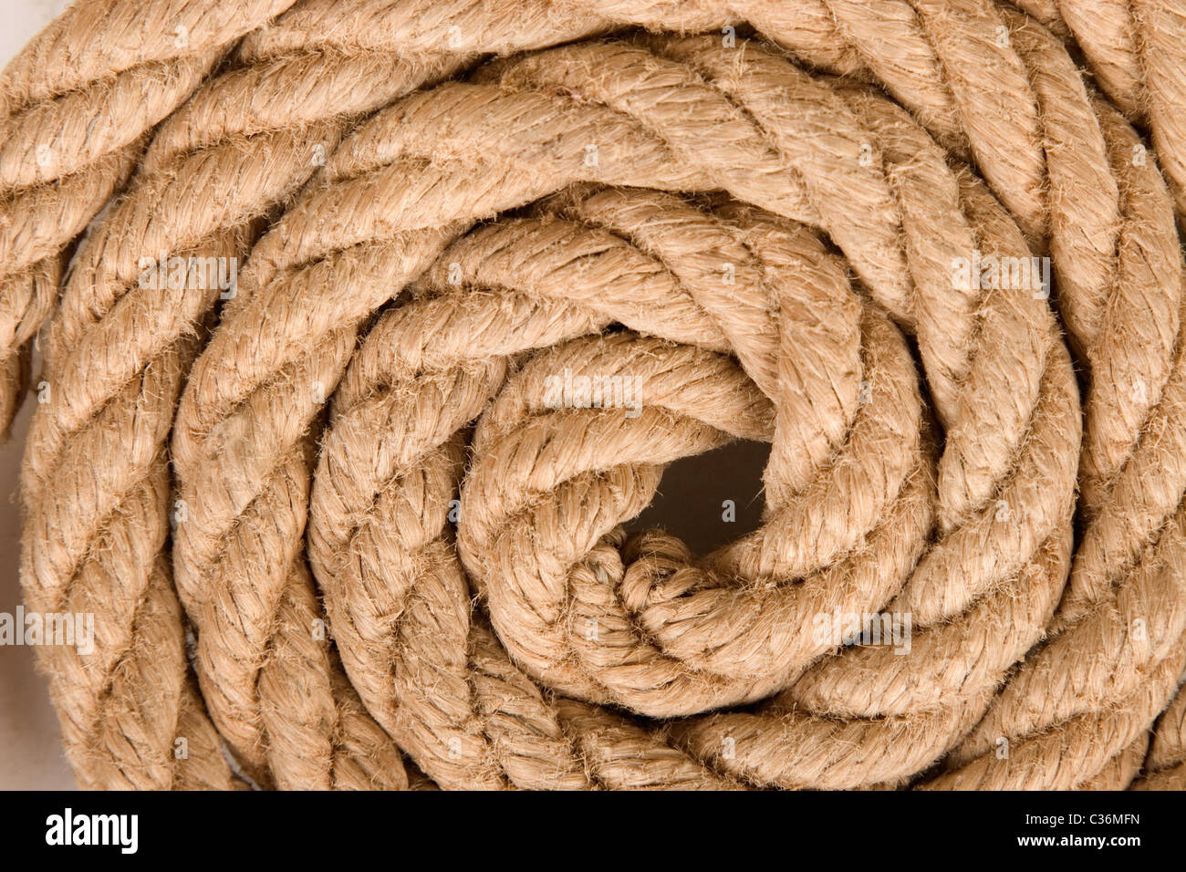 front view of closeup rope arranged concentric shape Stock Photo - Alamy