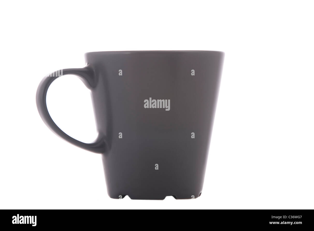 front view of gray cup on white background Stock Photo - Alamy