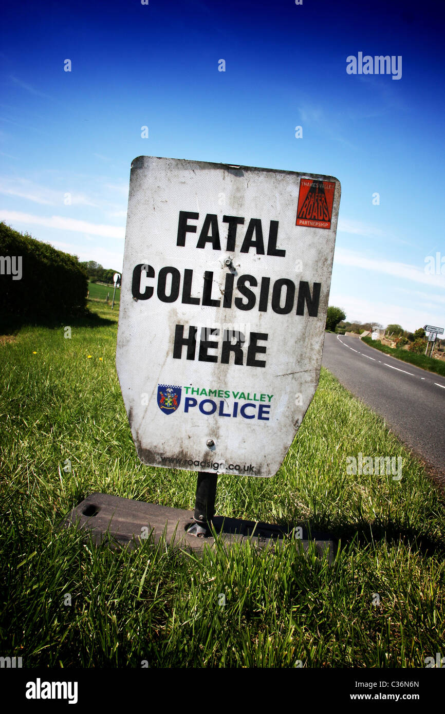 Police Accident Sign Road High Resolution Stock Photography and Images ...