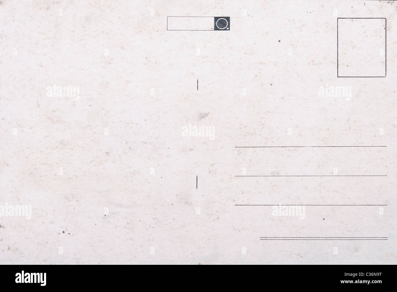 Old empty postcard, grunge paper with aging marks Stock Photo - Alamy