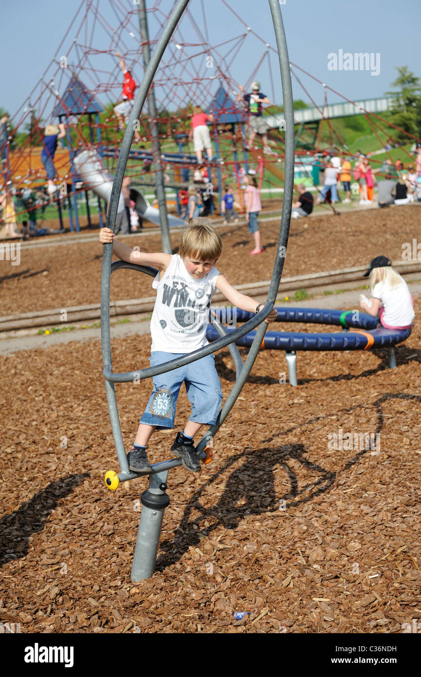 Stock photo of A CHILD PLAYING AT THE RUSHCLIFFE COUNTRY PARK Stock ...