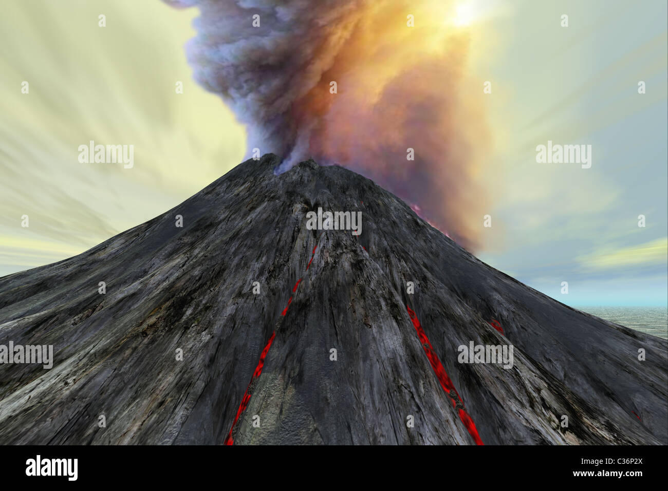 Volcanic Ash And Dust Are Pushed Into Atmosphere