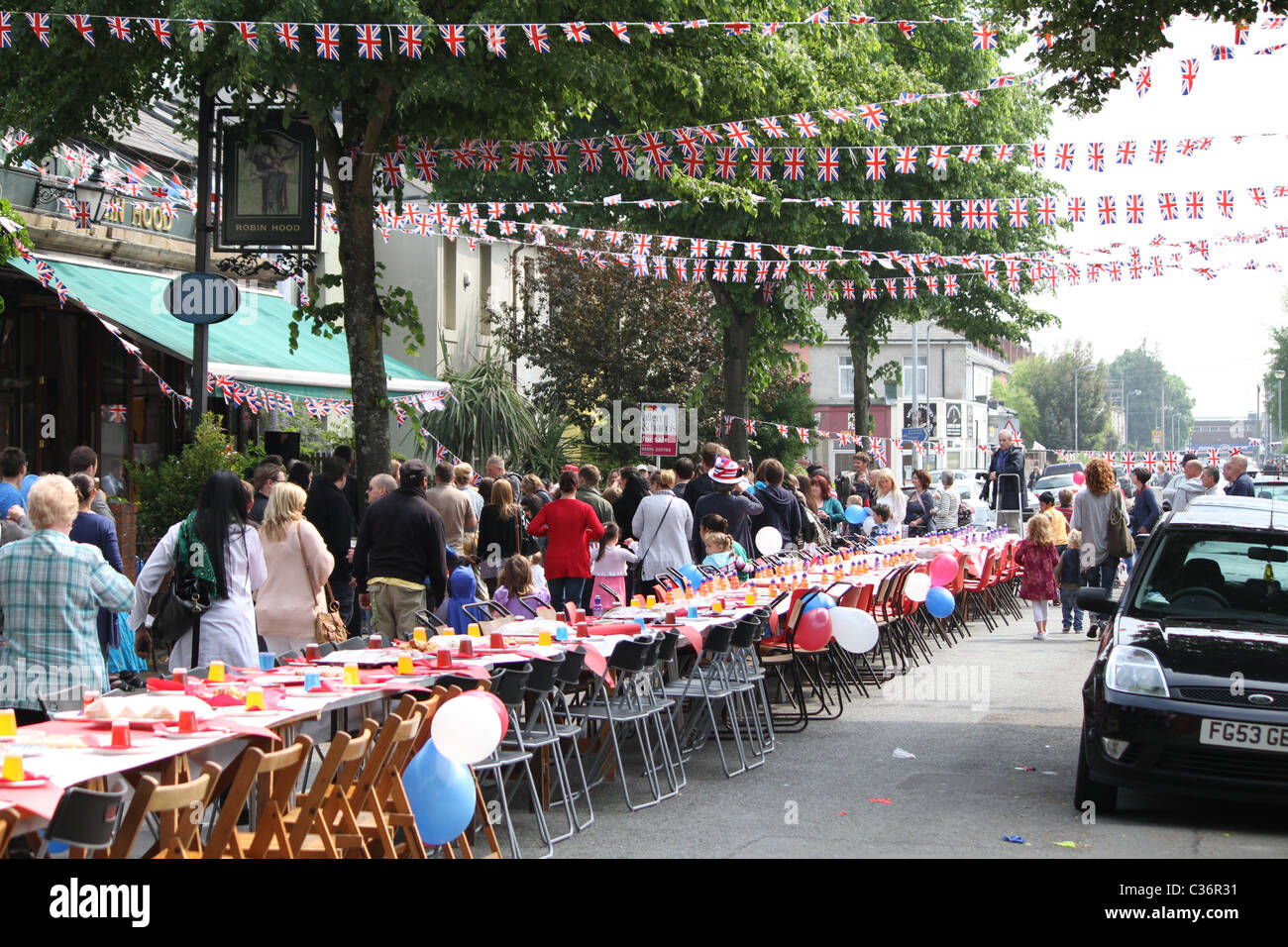 Royal Wedding Street Party Stock Photo - Alamy