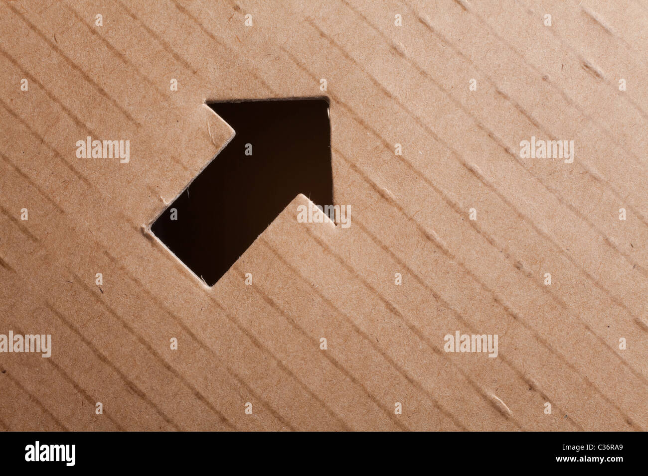Arrow Sign and cardboard for background Stock Photo - Alamy