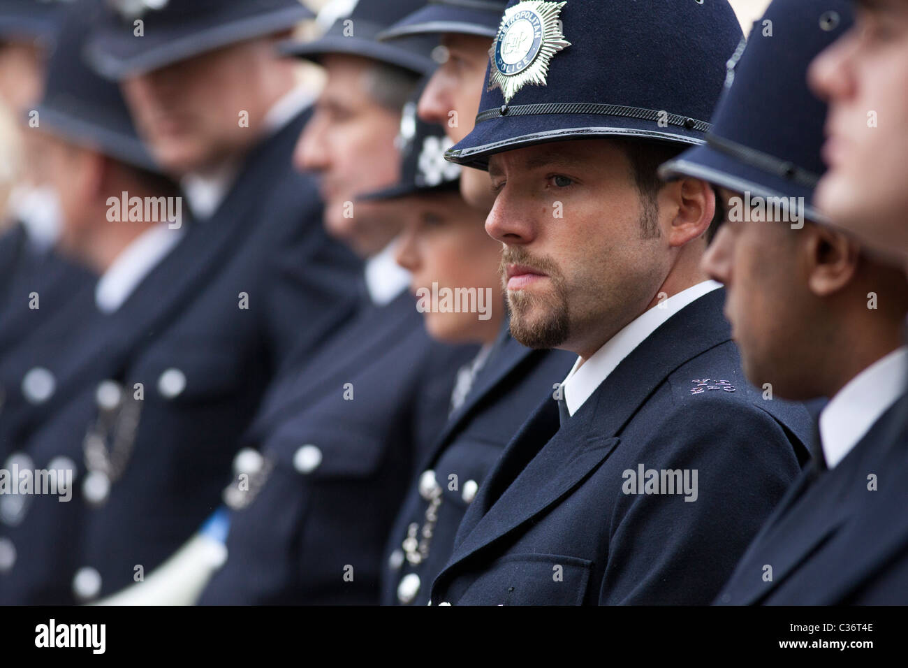 A group of uniformed London police Stock Photo - Alamy