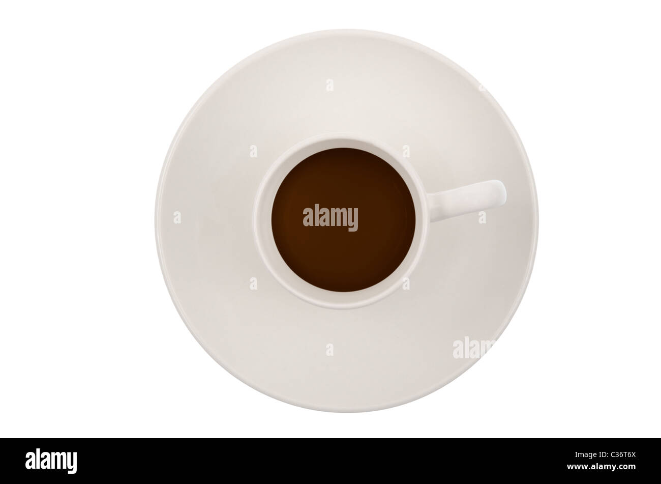Top view of coffee cup isolated on white Stock Photo - Alamy