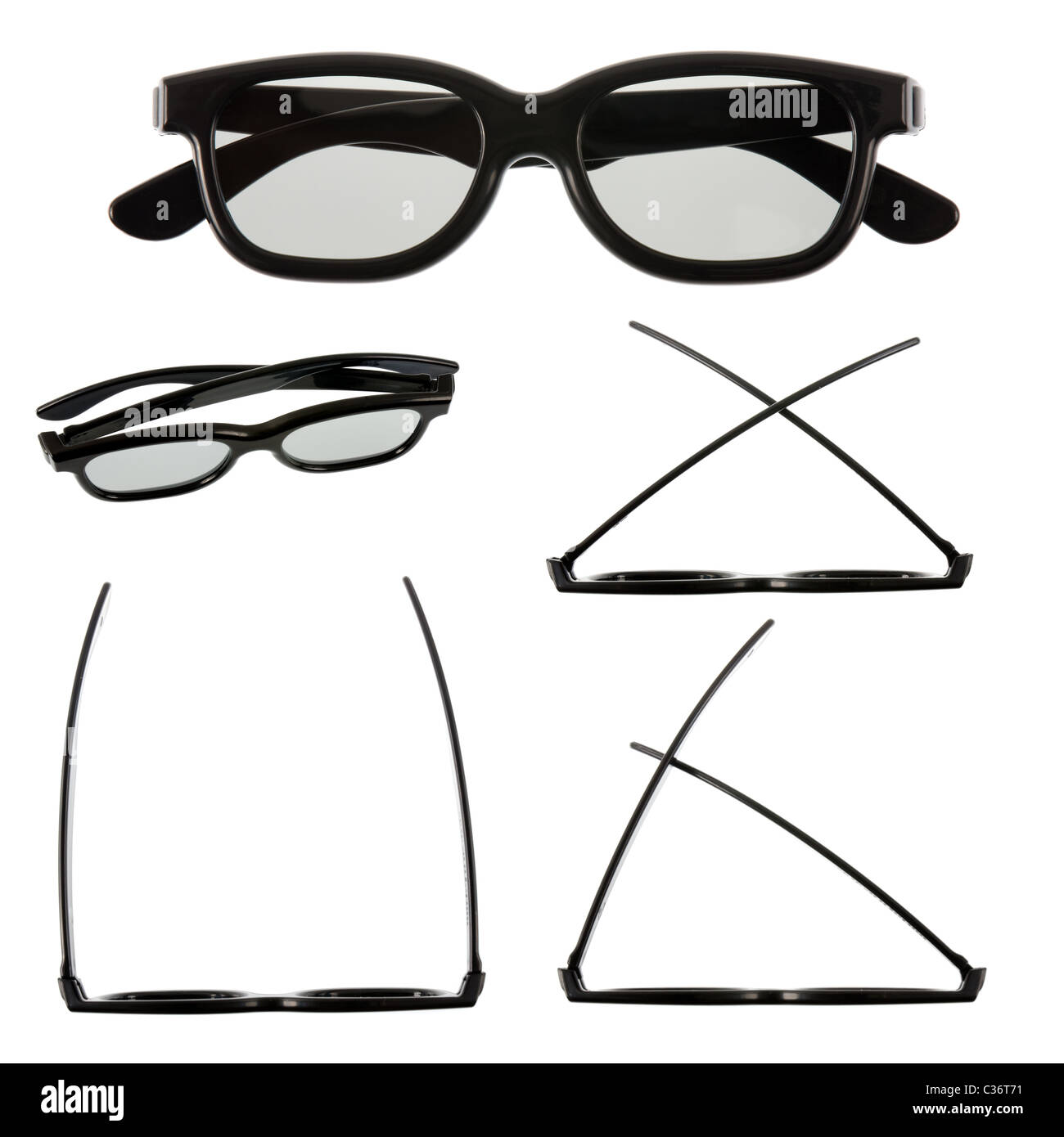 3D glasses modern cinema vision isolated on white background Stock ...