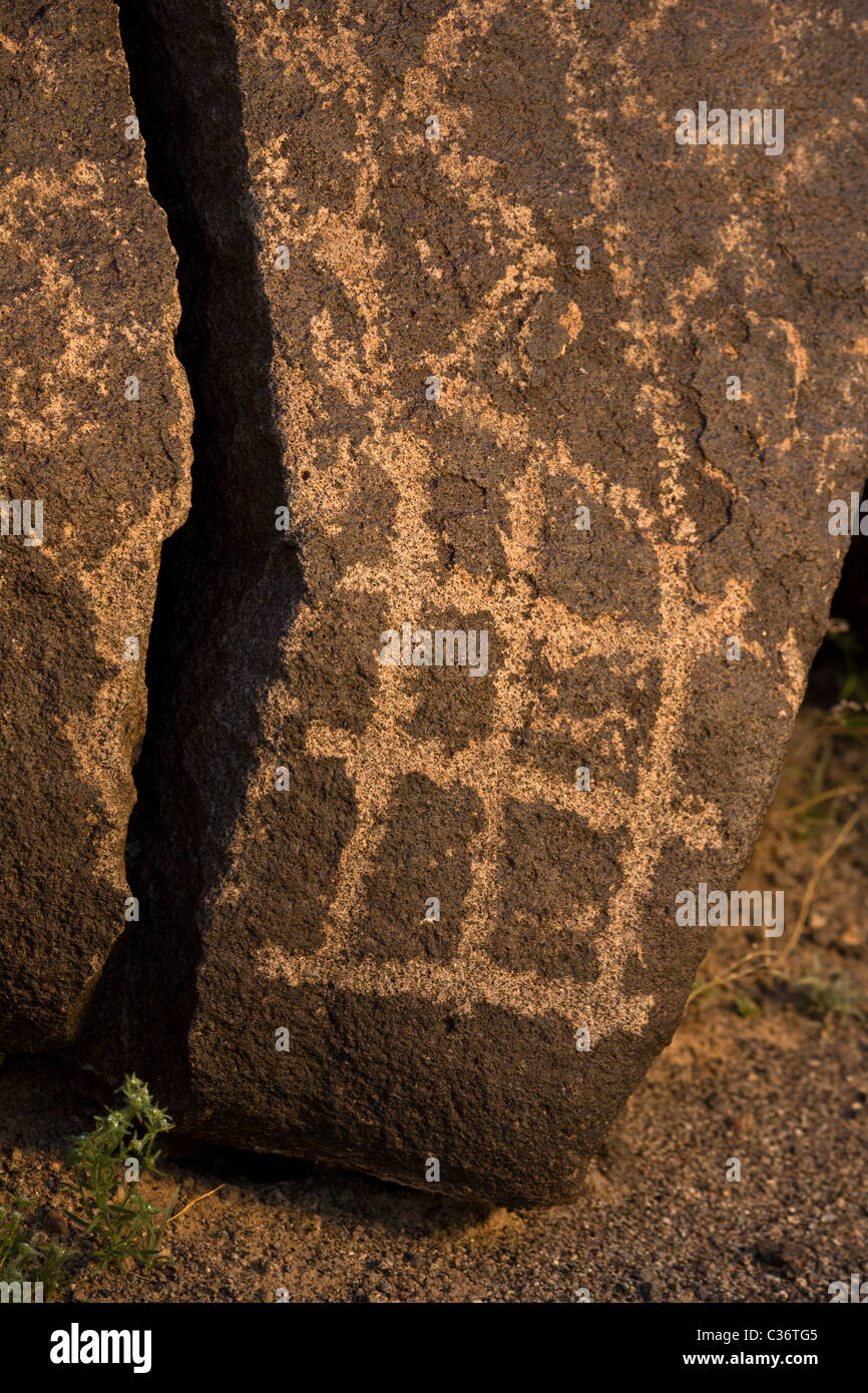 Western Archaic style (7,500 B.C. - 1 A.D.) geometric rock art at the ...