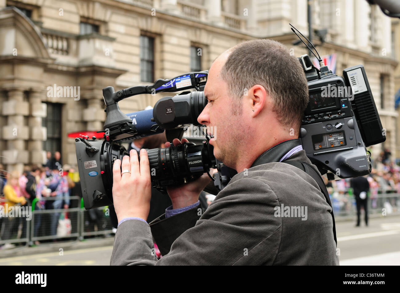 TV Camera Man Stock Photo - Alamy