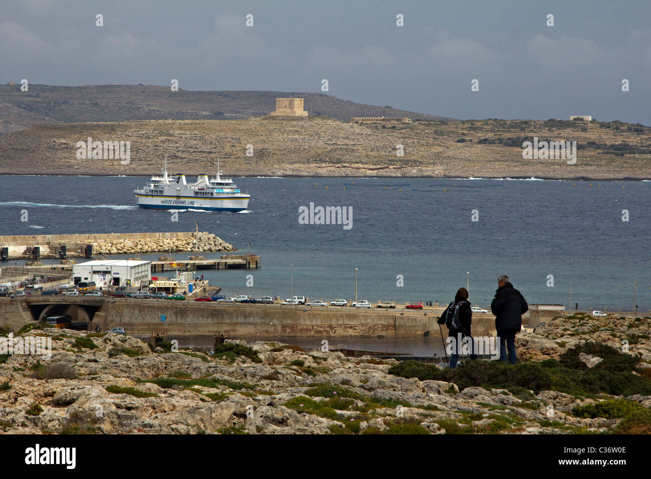 marfa ridge walk isle of malta Stock Photo - Alamy