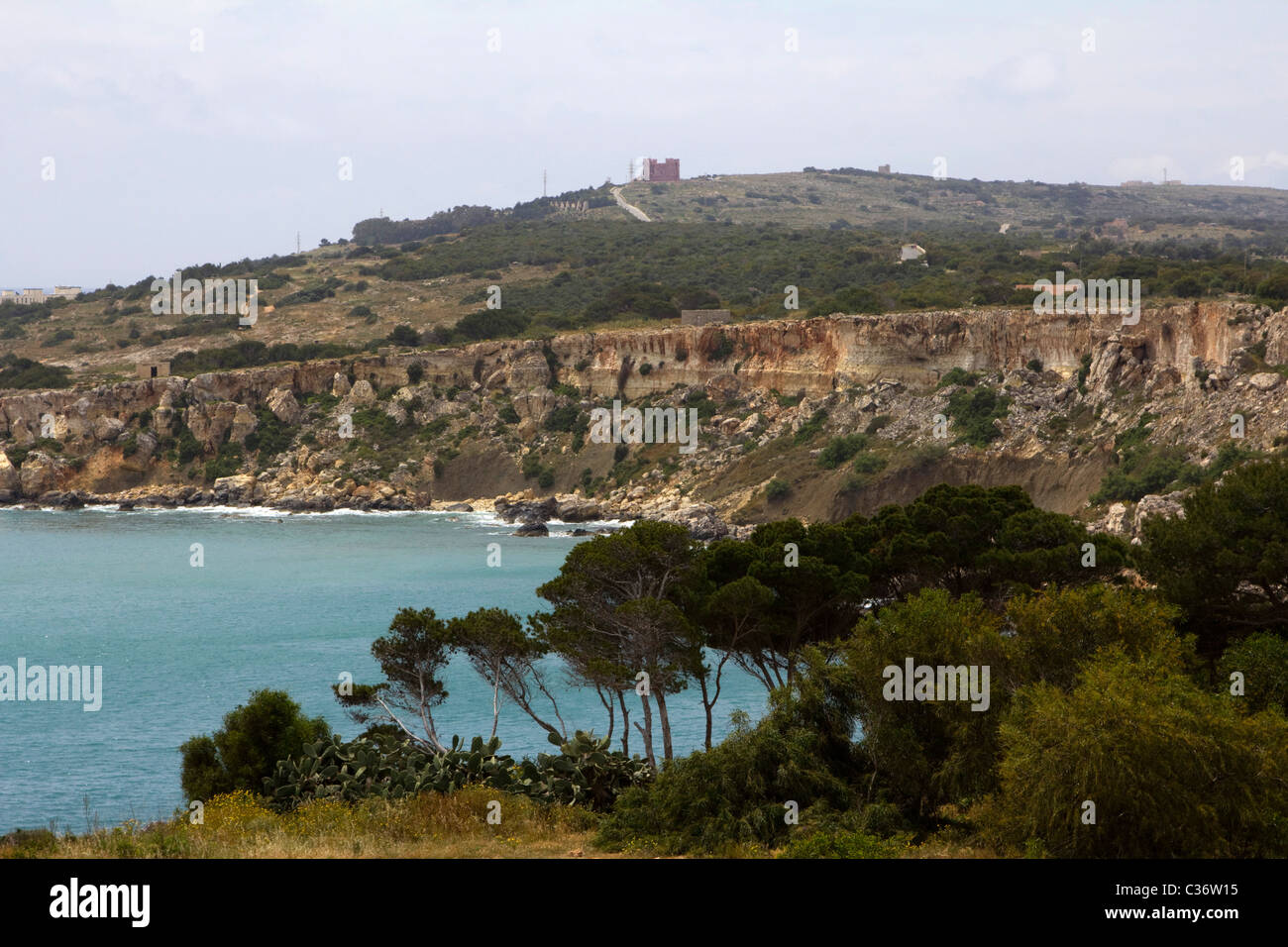 marfa ridge walk isle of malta Stock Photo - Alamy