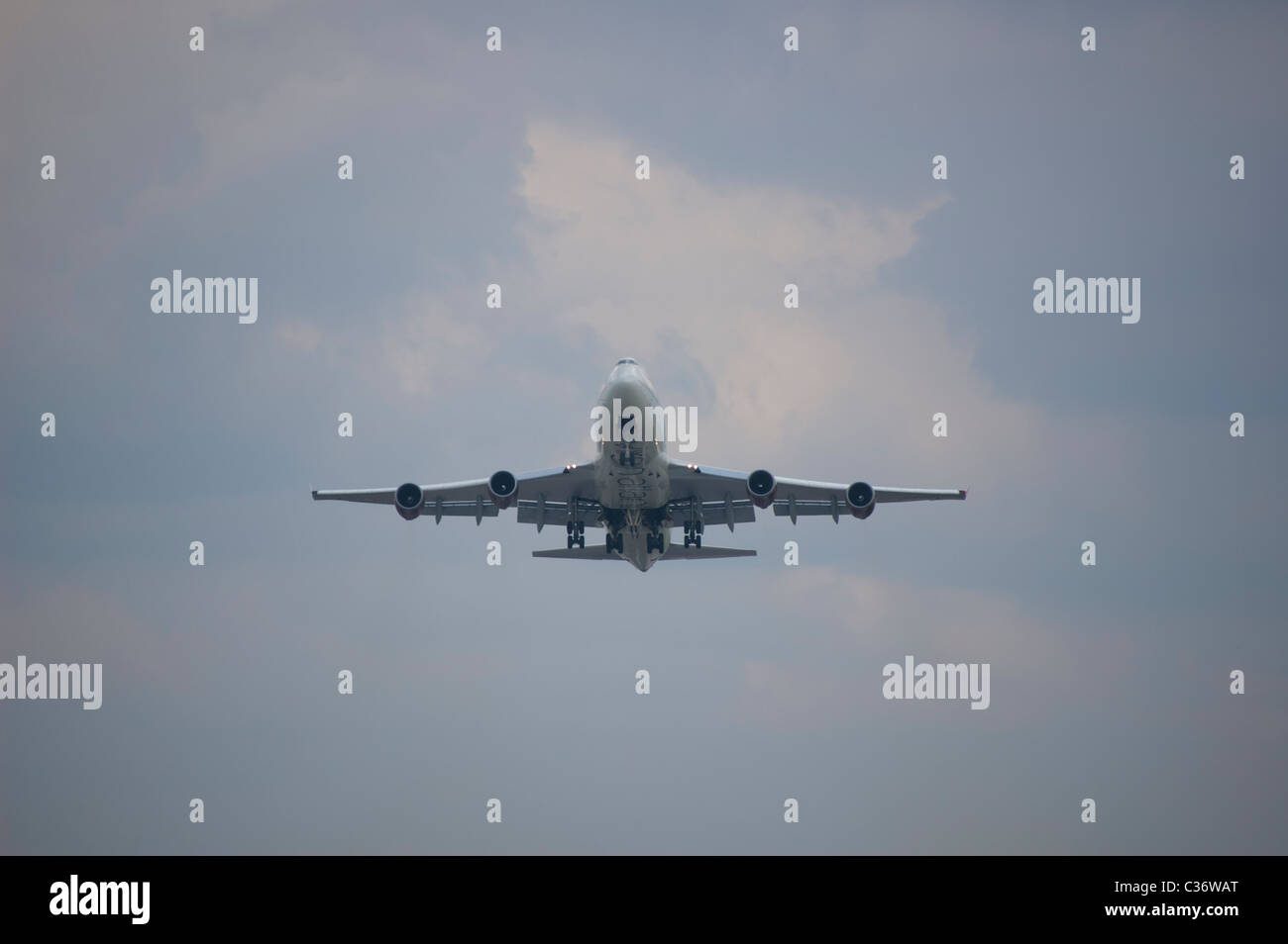 A Virgin Atlantice 747 Jumbo takes off from Manchester Airport Stock ...