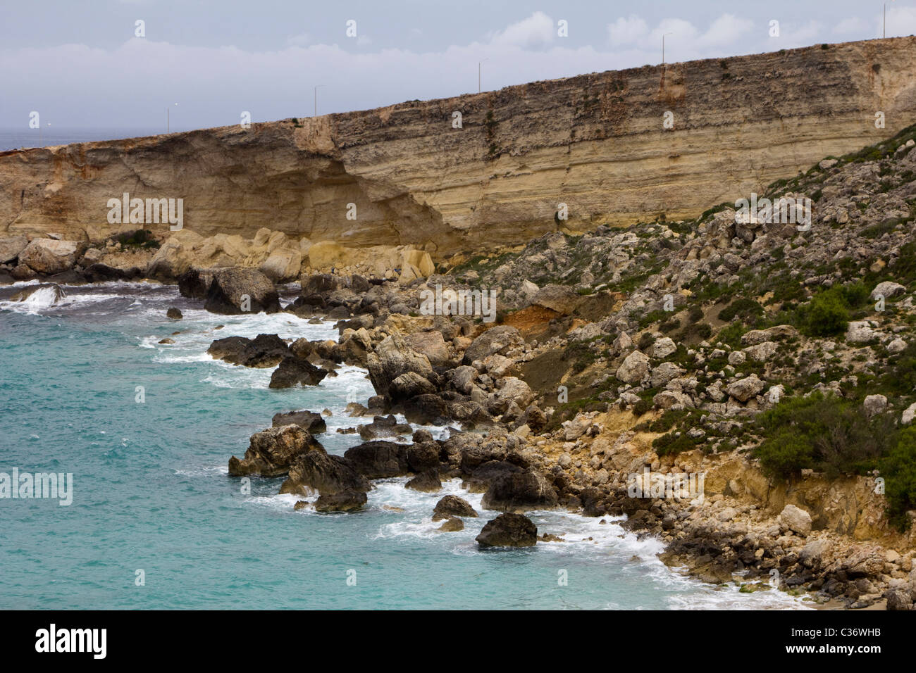 marfa ridge walk isle of malta Stock Photo - Alamy