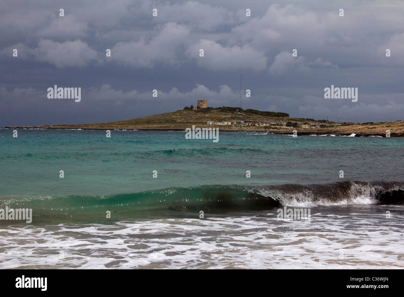 marfa ridge walk isle of malta Stock Photo - Alamy