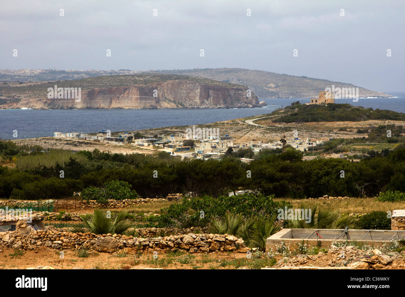 marfa ridge walk isle of malta Stock Photo - Alamy