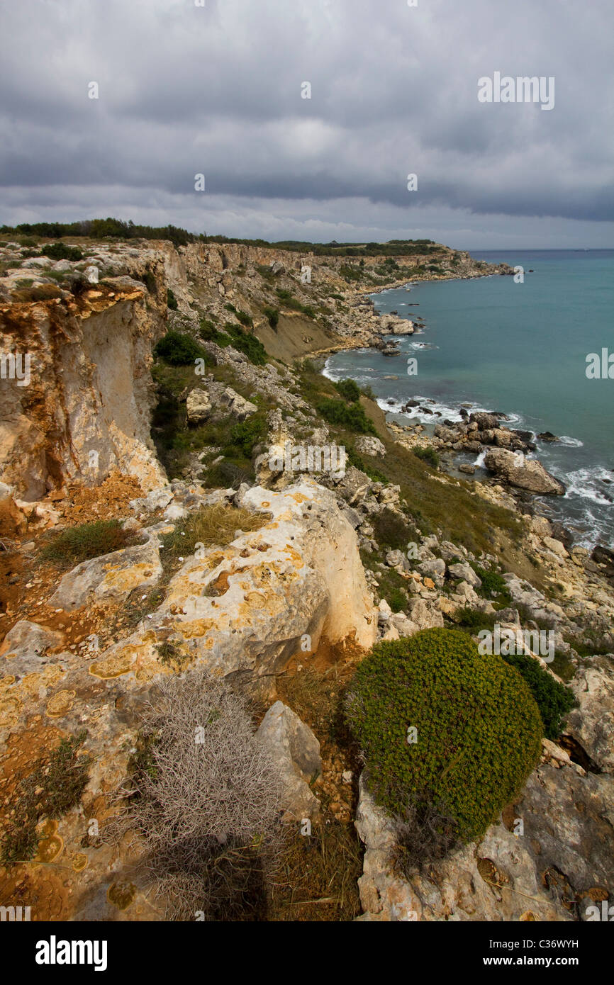marfa ridge walk isle of malta Stock Photo - Alamy