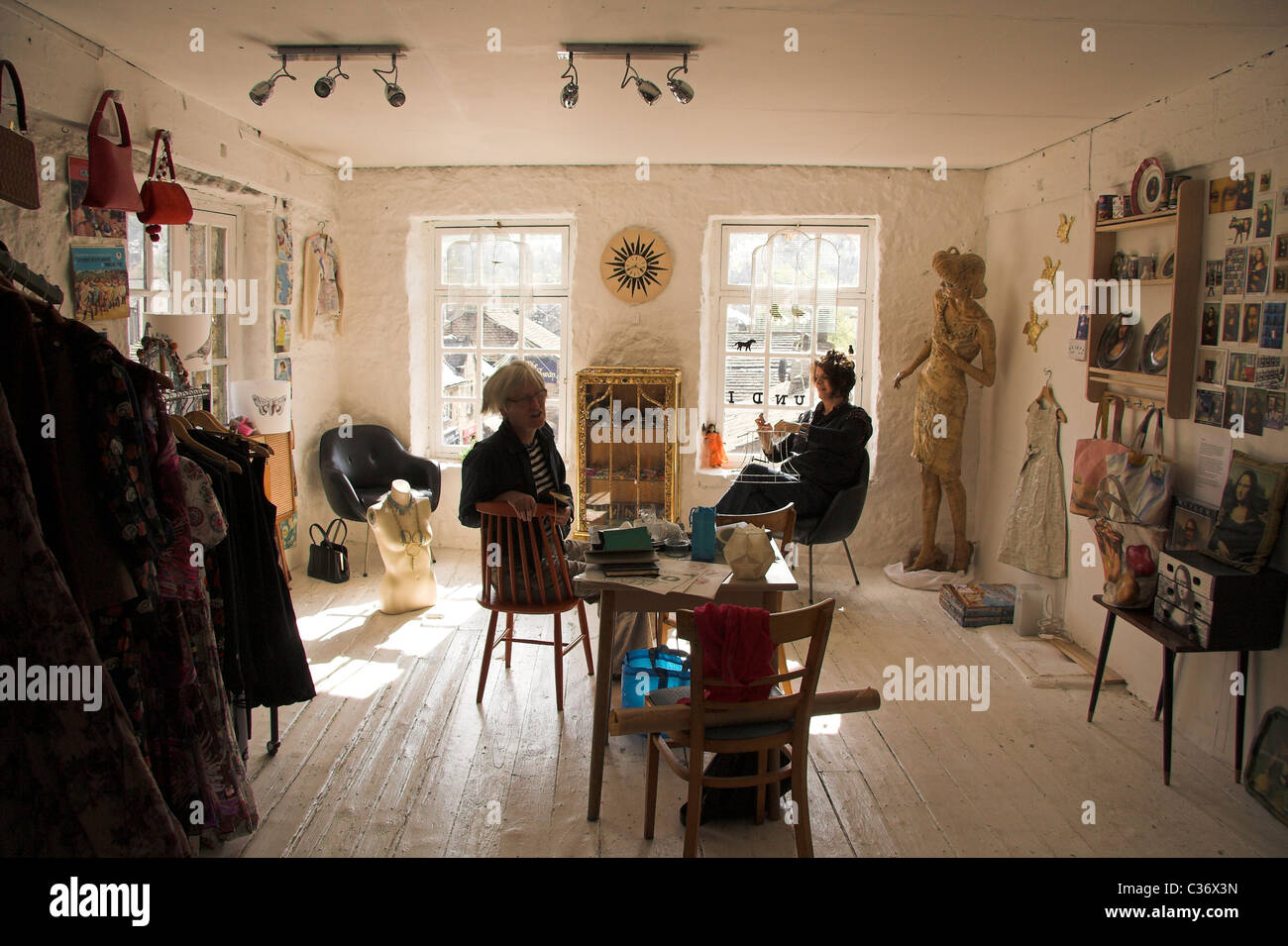 Shop interior, Hebden Bridge Mill, West Yorkshire, England, UK Stock ...
