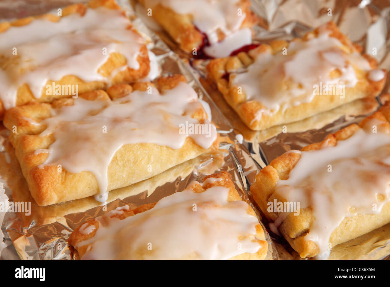 sugar coated flaky pastry filled with marmalade Stock Photo - Alamy