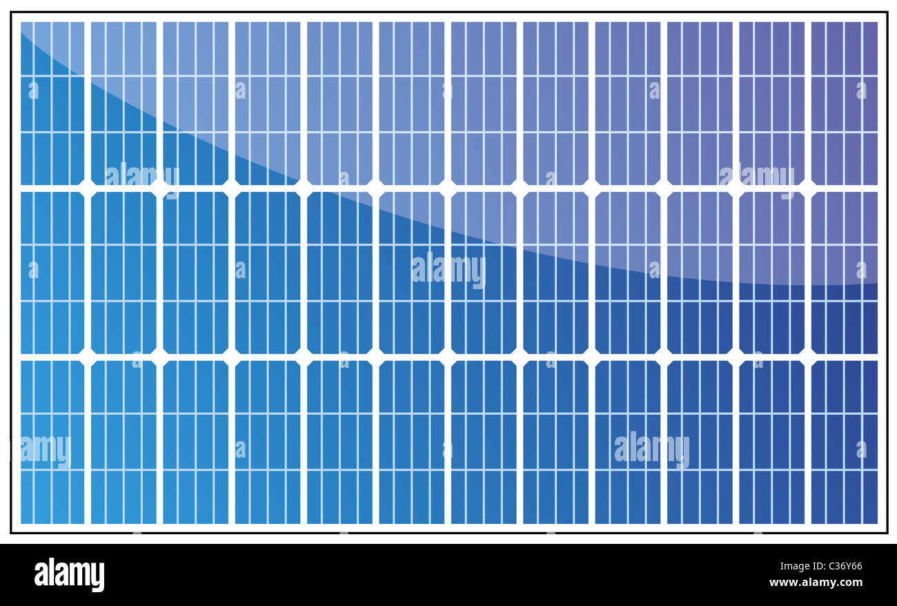 Solar panel illustration on white Stock Photo - Alamy