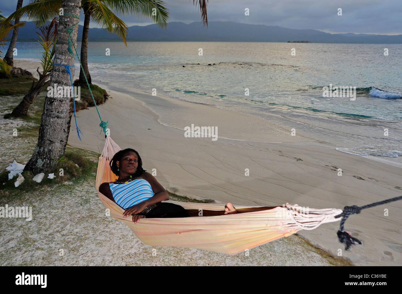Black women chilling in the hammock Stock Photo - Alamy