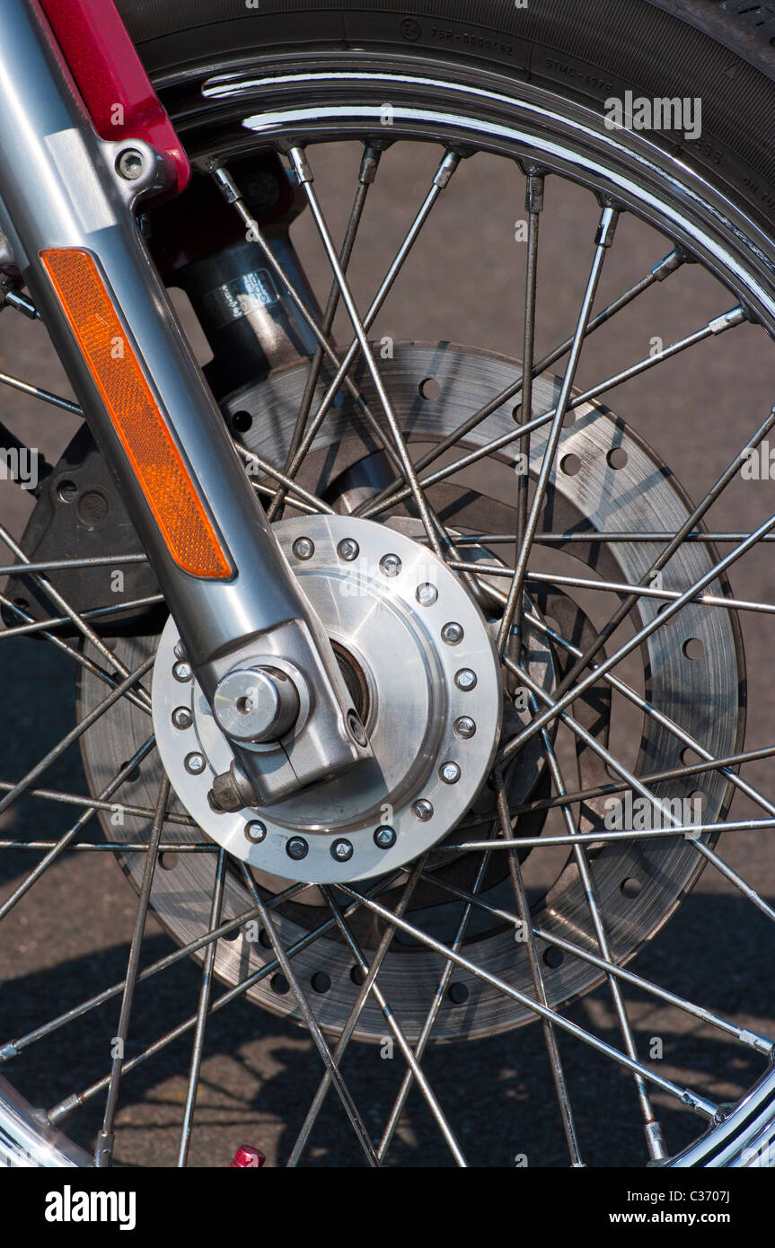 Motorcycle Front Wheel Stock Photo - Alamy