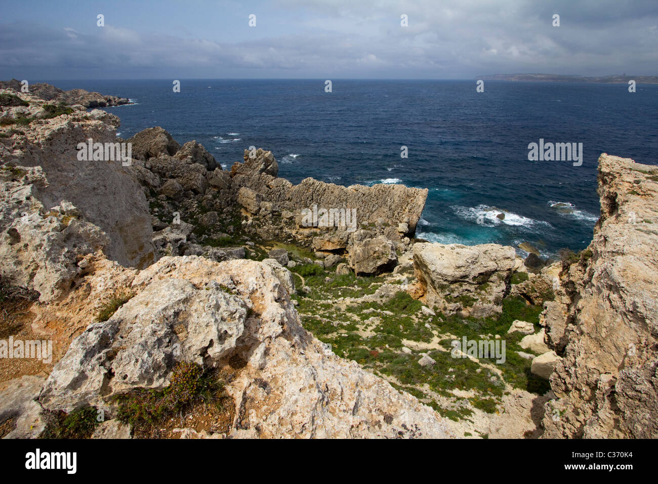 marfa ridge walk isle of malta Stock Photo - Alamy