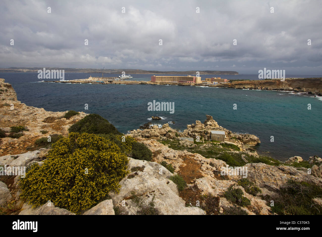 marfa ridge walk isle of malta Stock Photo - Alamy