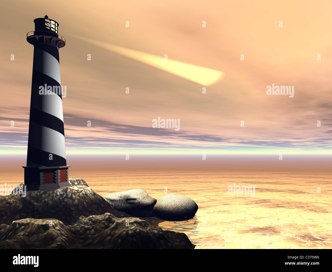 Lighthouse night boats hi-res stock photography and images - Alamy
