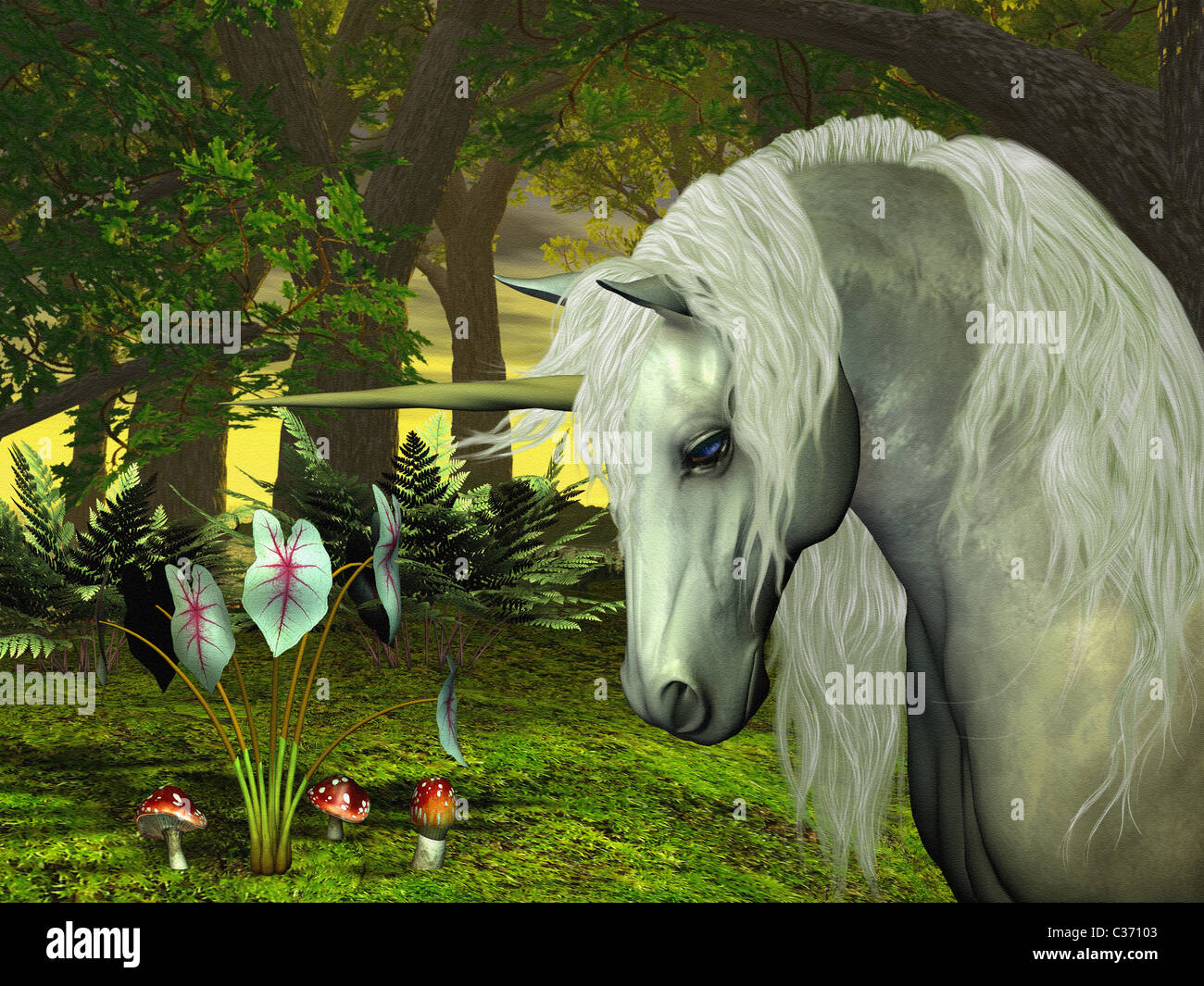 The fabled golden creature of the woodlands and the forest Stock Photo ...