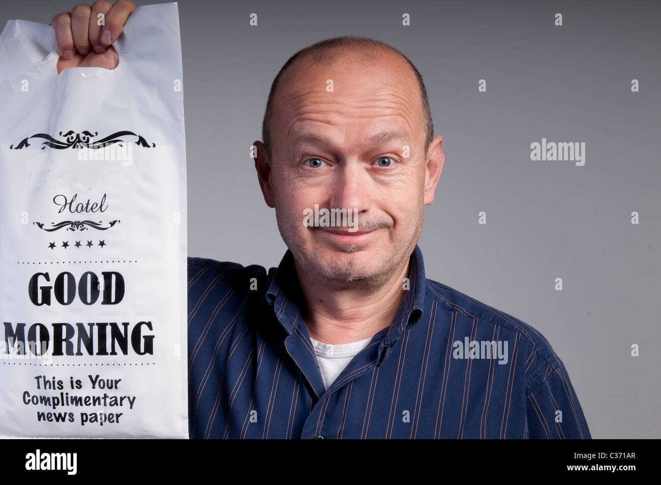 Good morning with a newspaper. Concept Stock Photo - Alamy