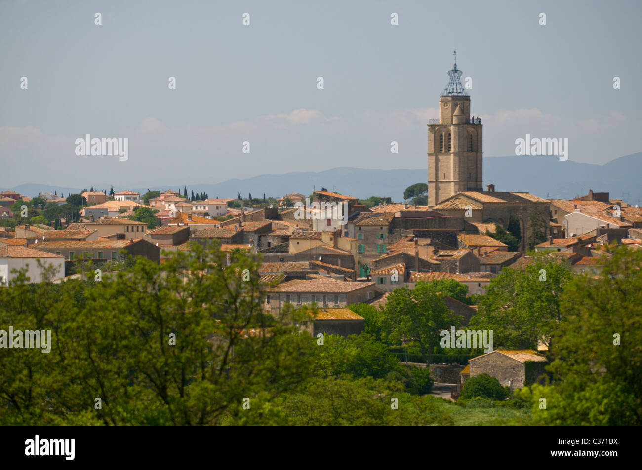 Country village, Caux, in southern France Stock Photo - Alamy