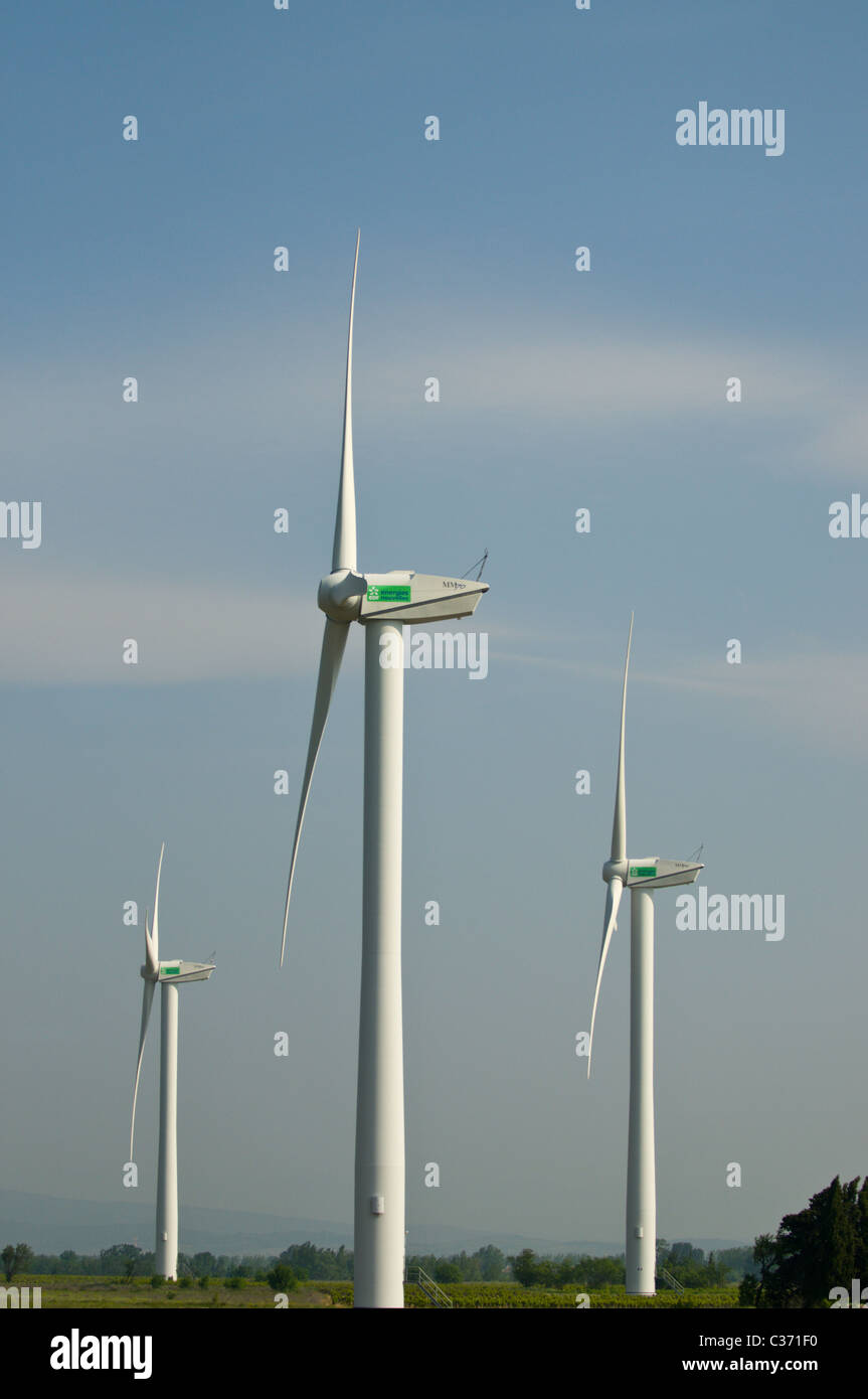 Wind farm in southern France Stock Photo - Alamy