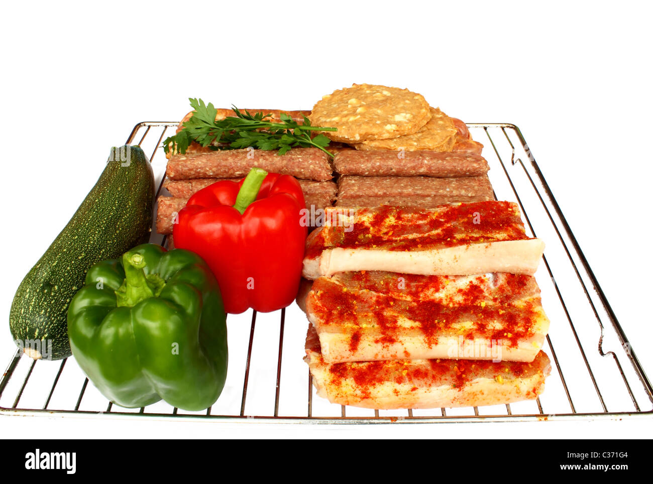 Prepared meat for the grill, ready for barbecue Stock Photo - Alamy