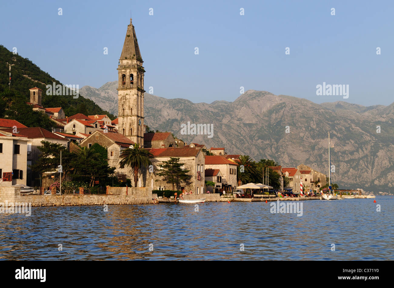 Perast town in the bay of Kotor, Montenegro Stock Photo - Alamy