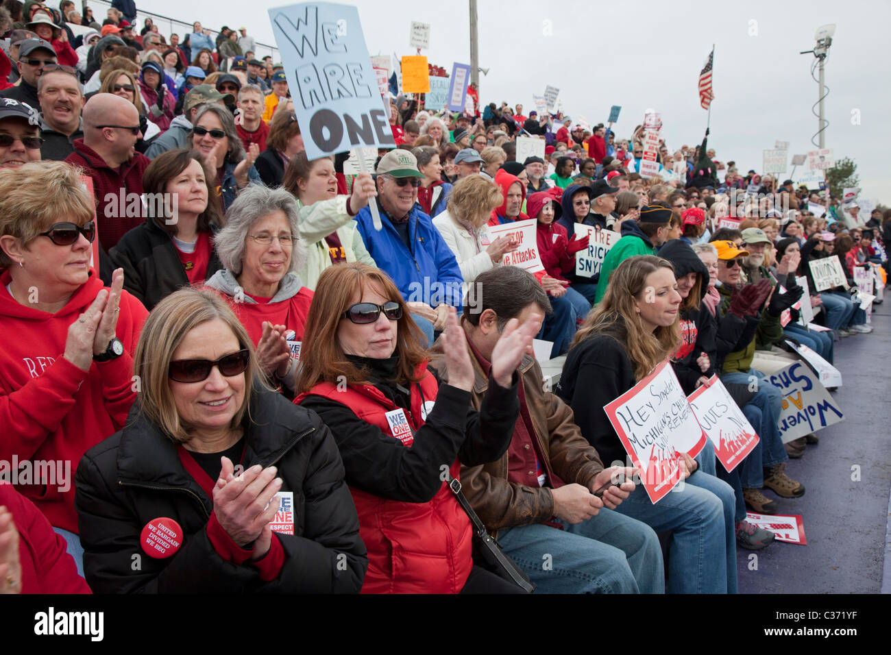 Protest Against Budget Cuts for Education Stock Photo - Alamy