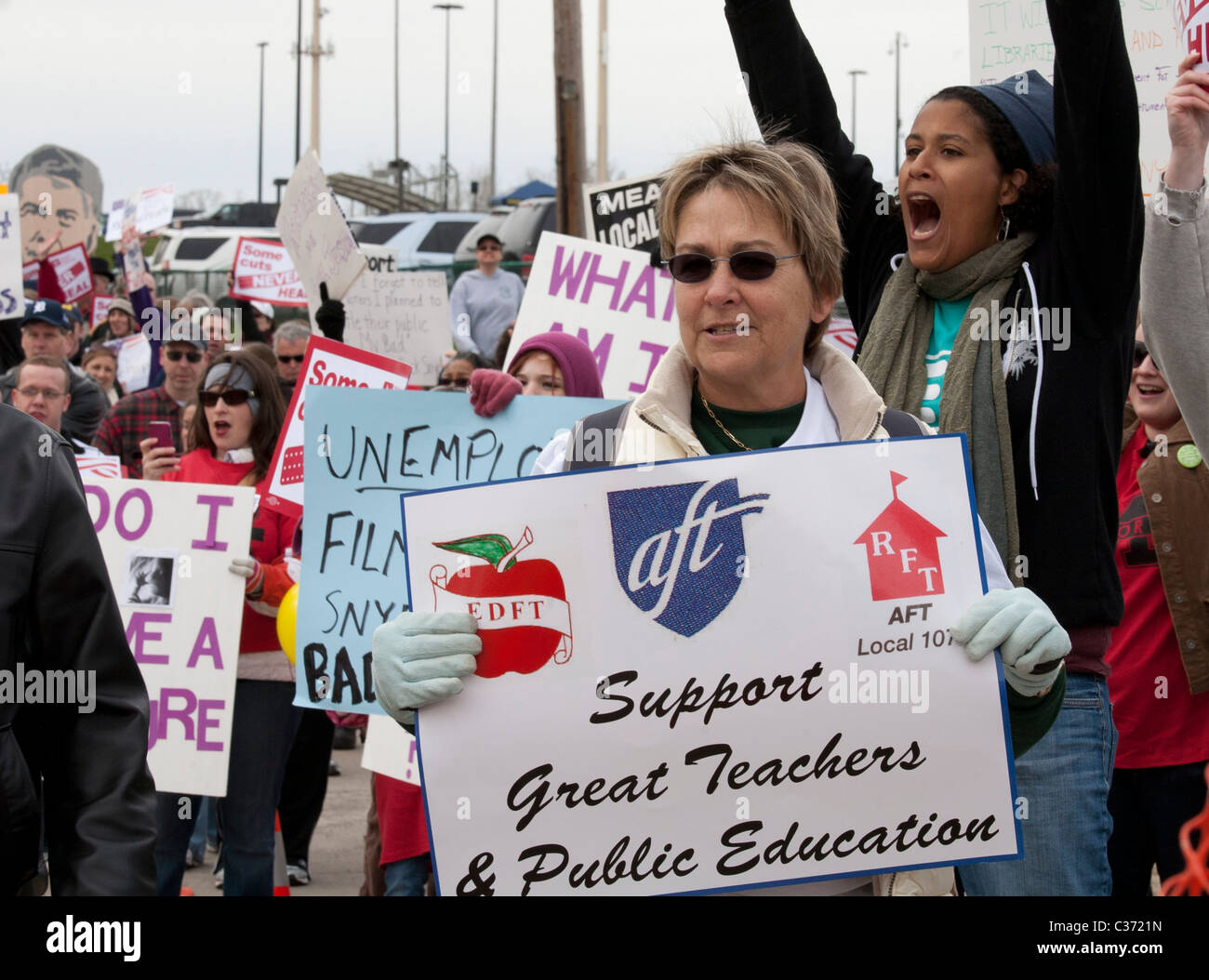 American education protest hi-res stock photography and images - Alamy