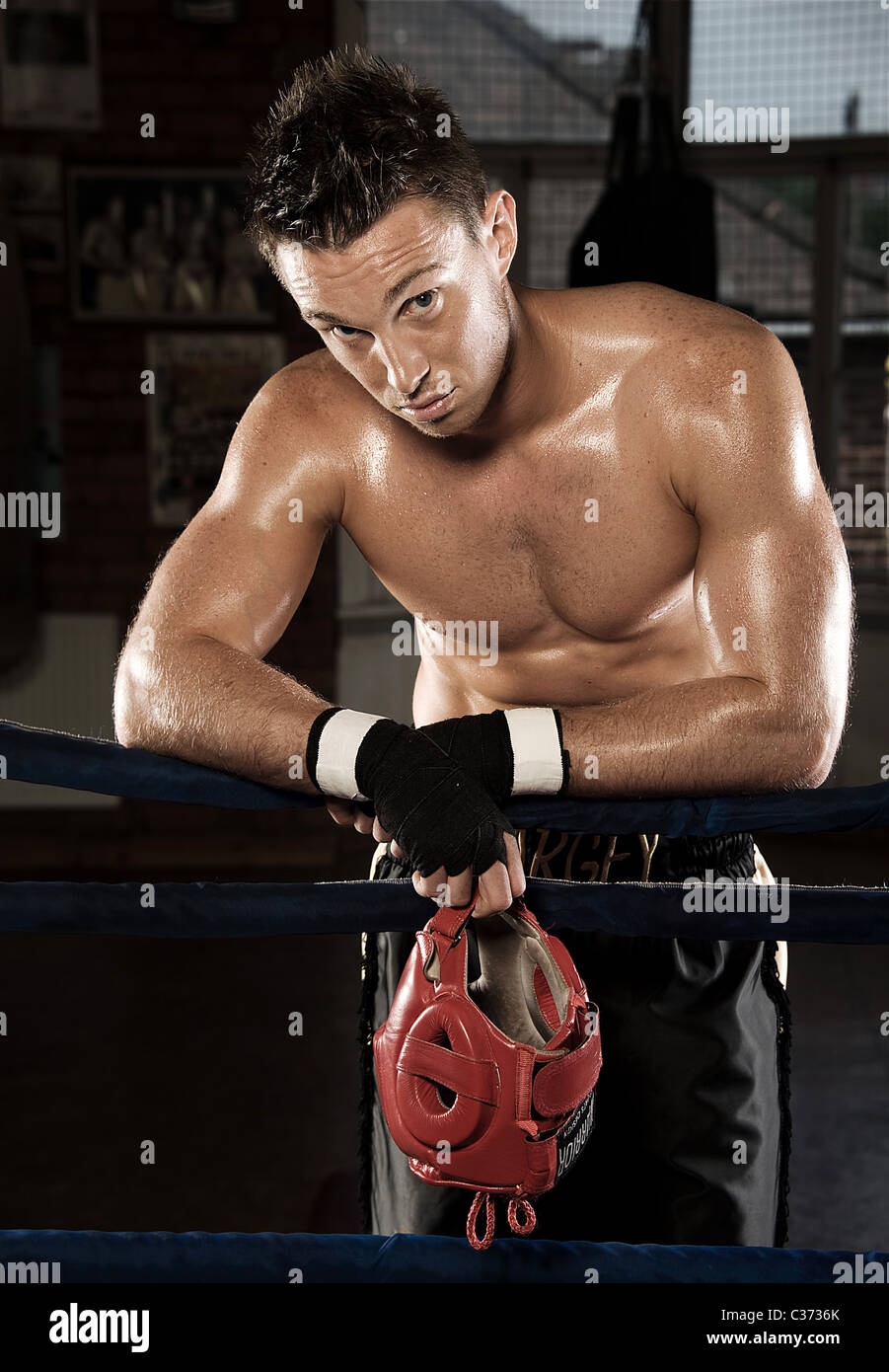 Portrait of male boxer Stock Photo - Alamy