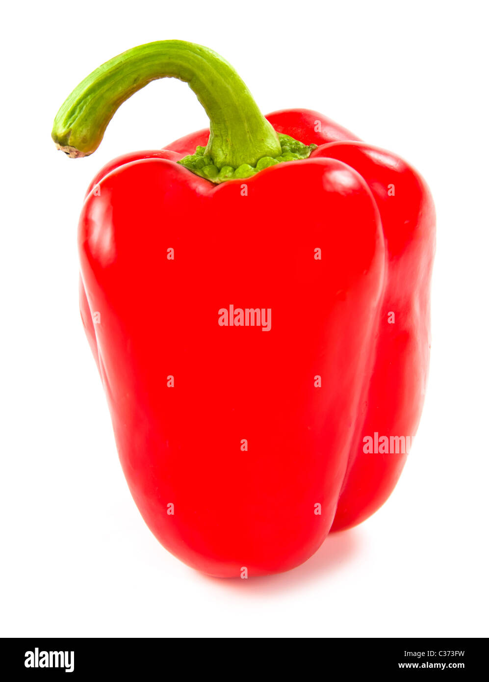 fresh red pepper on white Stock Photo - Alamy