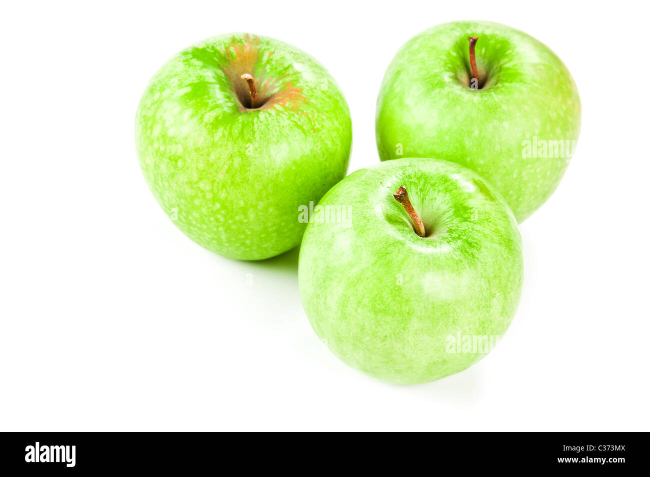 three green apples Stock Photo - Alamy