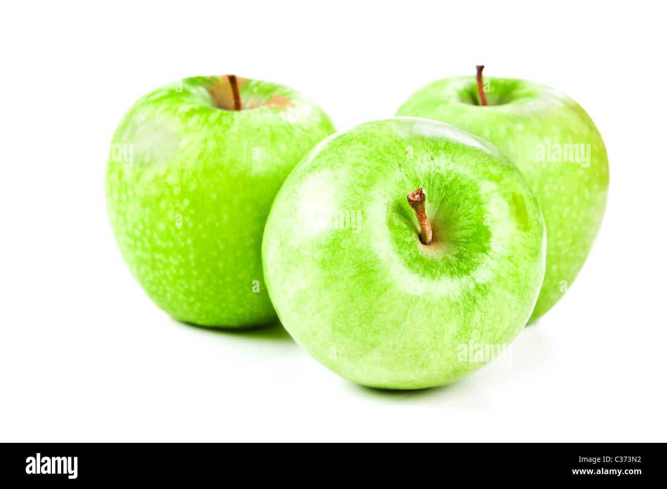 three green apples Stock Photo - Alamy