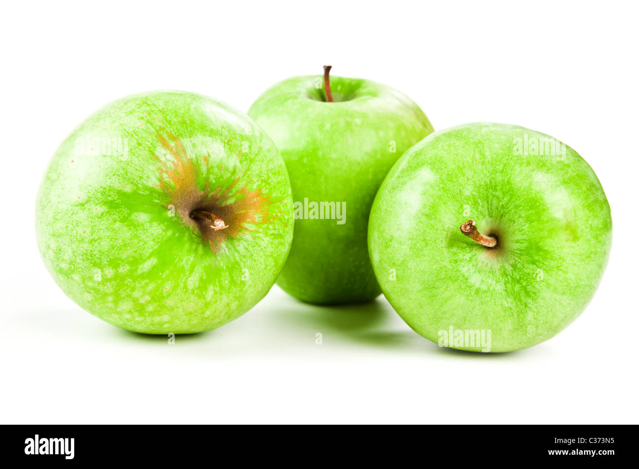 three green apples Stock Photo - Alamy