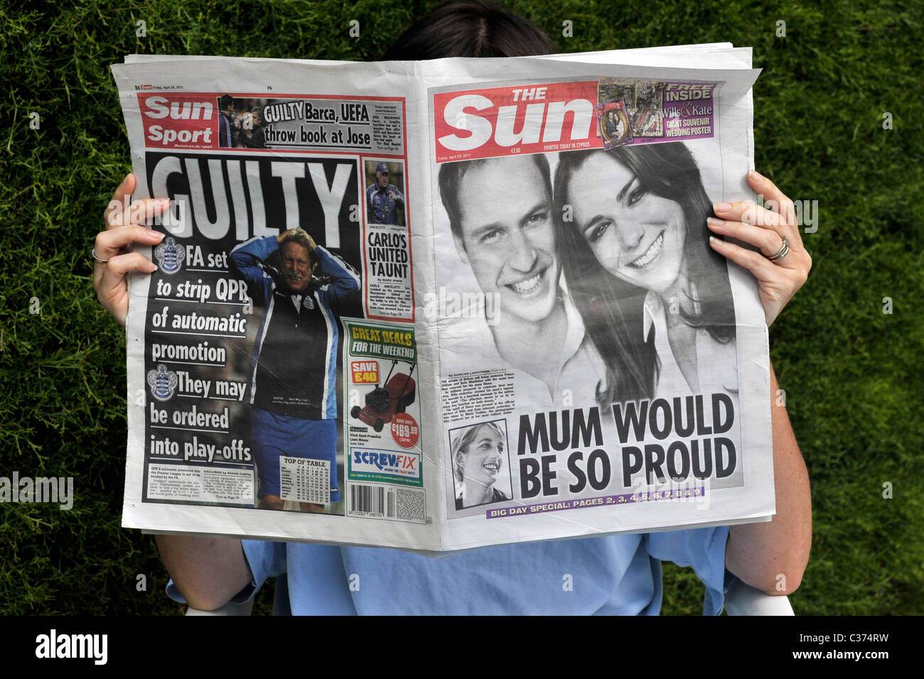 Kate middleton front page hi-res stock photography and images - Alamy