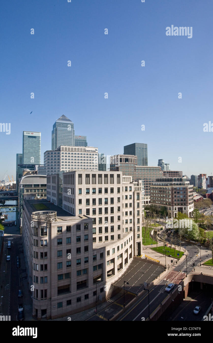Canary Wharf and Westferry Circus, Docklands, London, England, UK Stock ...