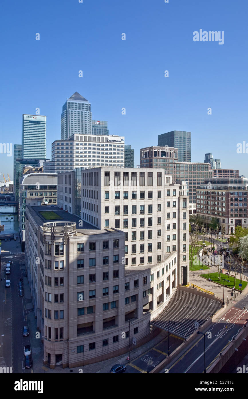 Canary Wharf and Westferry Circus, Docklands, London, England, UK Stock ...